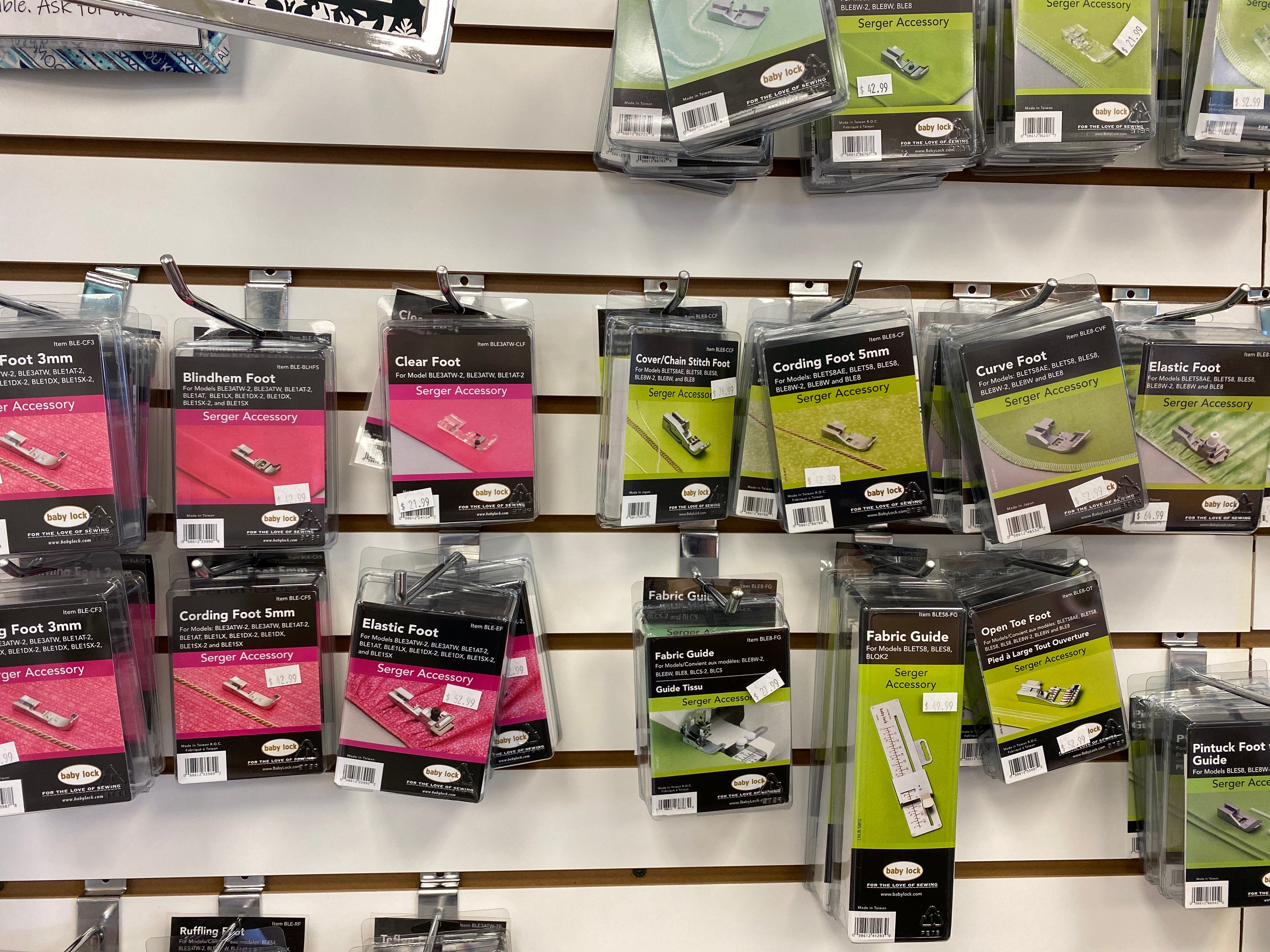 Babylock Eight-Thread Serger Feet – Leabu Sewing Center